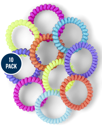 Girls Rainbow Coil Bracelet 10-Pack | The Children's Place - MULTI CLR
