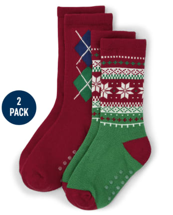 Boys Snowflake Fairisle And Argyle Crew Socks 2-Pack - Holiday Traditions | Gymboree - MULTI CLR
