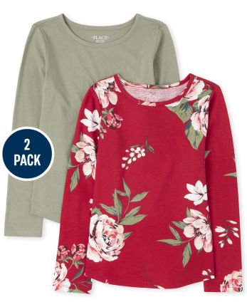 Girls Long Sleeve Top 2-Pack | The Children's Place - CLASSICRED
