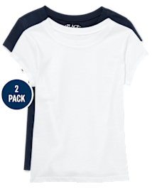 Girls Short Sleeve Basic Layering Tee 2-Pack - TIDAL | The Children's ...
