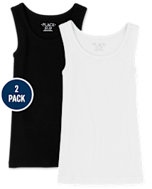 Girls Basic Mix And Match Sleeveless Ribbed Tank Top 2-Pack | The ...