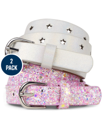 Girls Glitter Star Belt 2-Pack | The Children's Place CA - MULTI CLR