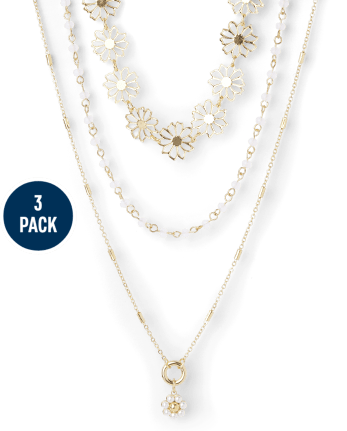 Girls Daisy Choker Necklace 3-Pack | The Children's Place - MULTI CLR