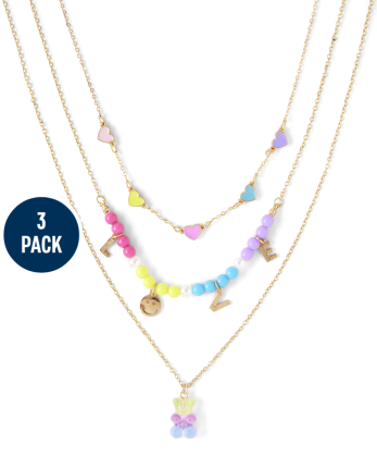 Girls Love Necklace 3-Pack | The Children's Place - MULTI CLR
