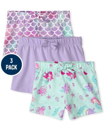 Toddler Girls Print Knit Shorts 3-Pack | The Children's Place