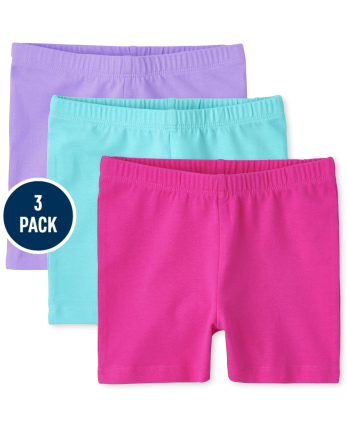 Girls Knit Cartwheel Shorts 3-Pack | The Children's Place - NEON PINKSIZZLE