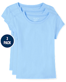 Girls Short Sleeve Basic Layering Tee 3-Pack | The Children's Place ...