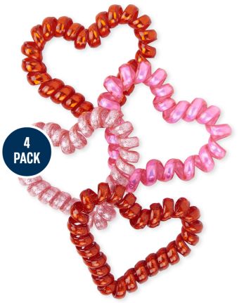 Girls Valentine's Day Heart Coil Bracelet 4-Pack | The Children's Place ...