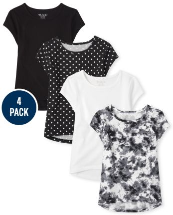 Girls Short Sleeve Print Top 4-Pack | The Children's Place