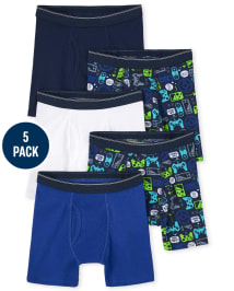 Boys Gamer Boxer Briefs 5-Pack | The Children's Place CA - EDGE BLUE