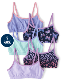 Girls Butterfly Bralette 5-Pack - TIDAL | The Children's Place CA