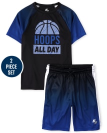 Boys PLACE Sport Short Raglan Sleeve Top And Knit Basketball 2-Piece ...