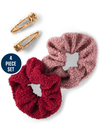 Teen Girls Scrunchie And Hair Clip Set | The Children's Place - MULTI CLR