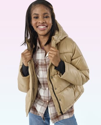 Tween Girls Long Sleeve Shine Puffer Jacket | The Children's Place - CORK