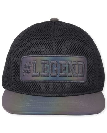 Boys 'Hashtag Legend' Mesh Baseball Hat - BLACK | The Children's Place