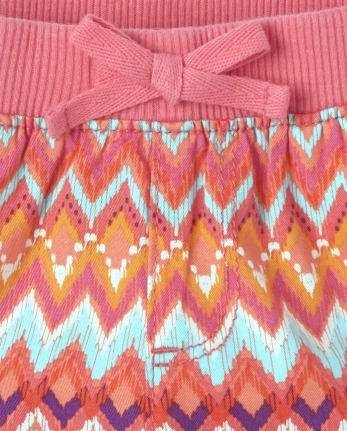 Baby And Toddler Girls Print Knit Waistband Woven Pull On Shorts | The ...