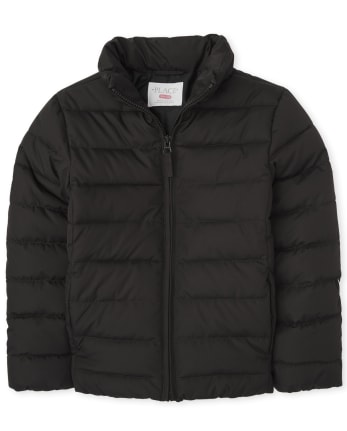 Girls Long Sleeve Puffer Jacket - BLACK | The Children's Place