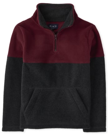 Boys Long Sleeve Colorblock Microfleece Half Zip Pullover | The ...
