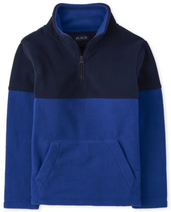 Boys Long Sleeve Colorblock Microfleece Half Zip Pullover | The ...