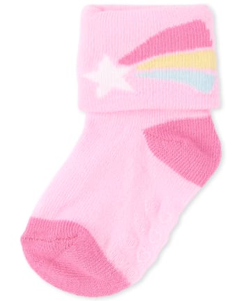 Toddler Girls Rainbow Turn Cuff Socks 6-Pack | The Children's Place ...