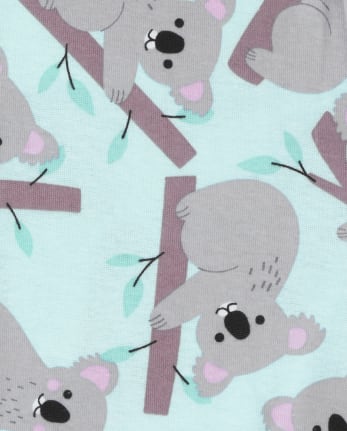 Girls Long Sleeve 'Koalafied To Stay Up Late' Snug Fit Cotton Pajamas ...