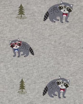 Baby And Toddler Boys Long Sleeve 'Mommy's Little Rascal' Raccoon Print ...
