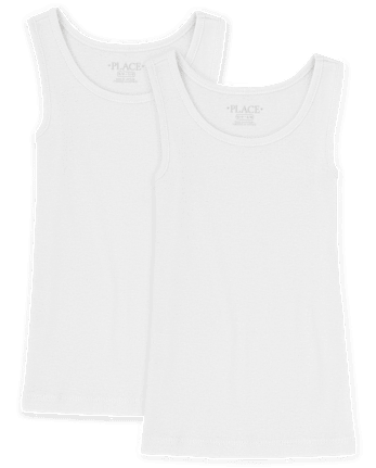 Girls Sleeveless Ribbed Tank 2-Pack