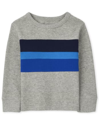 Baby And Toddler Boys Long Sleeve Striped Thermal Top | The Children's ...
