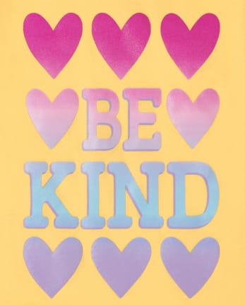 Girls Short Sleeve Be Kind Graphic Tee - LILY GOLD | The Children's Place