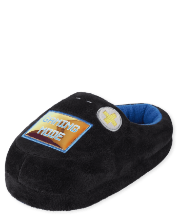 Boys Gamer Slippers | The Children's Place - BLACK