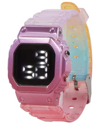 Girls Rainbow Ombre Digital Watch | The Children's Place - MULTI CLR