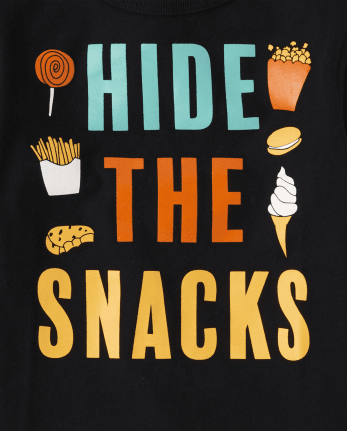 Baby And Toddler Boys Short Sleeve Hide Snacks Graphic Tee | The ...