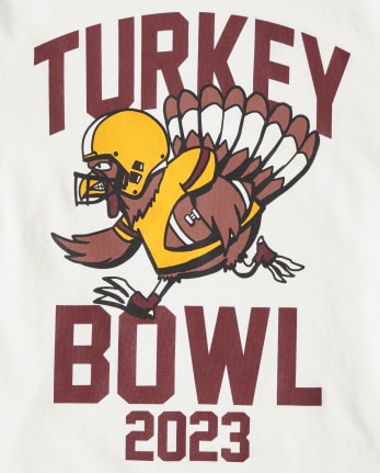 Unisex Kids Matching Family Long Sleeve Turkey Bowl Graphic Tee | The ...