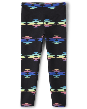 Girls Print Knit High Rise Leggings - BLACK | The Children's Place