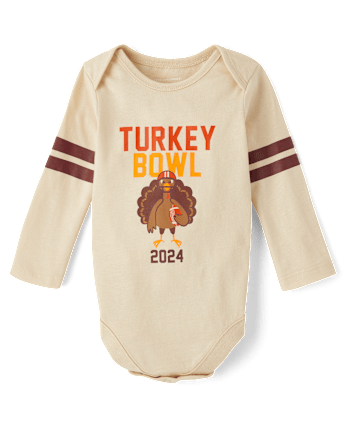 Unisex Baby Matching Family Long Sleeve Thanksgiving Turkey Bowl 2024 Graphic Bodysuit - HAY ...
