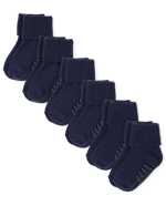 Baby And Toddler Triple Roll Socks 6-Pack - BLUE | The Children's Place