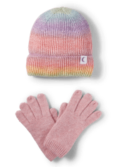 Teen Girls Rainbow Space Dye Hat And Gloves Set - MULTI | The Children ...