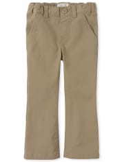 Toddler Girls Uniform Woven Bootcut Chino Pants | The Children's Place