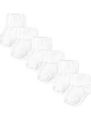 Baby And Toddler Triple Roll Socks 6-Pack - WHITE | The Children's Place