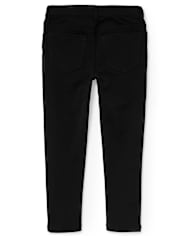 Girls Uniform Ponte Knit Pull On Jeggings - BLACK | The Children's Place