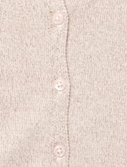 Girls Long Sleeve Metallic Cardigan