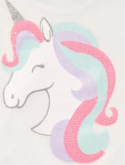 Baby And Toddler Girls Long Sleeve Embellished Graphic Cross Back Top