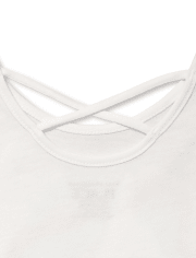 Baby And Toddler Girls Long Sleeve Embellished Graphic Cross Back Top