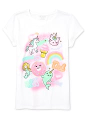 Girls Emoji Graphic Tee