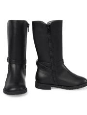Toddler Girls Tall Faux Leather Boots | The Children's Place