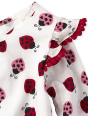 Baby And Toddler Girls TINY COLLECTIONS Long Sleeve Print Ruffle Woven ...