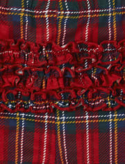 Baby Girls Christmas Plaid And Tutu Knit Pants 2-Pack