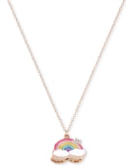 Girls Glitter Rainbow Locket Necklace | The Children's Place