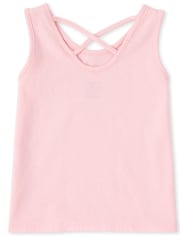 Baby And Toddler Girls Mix And Match Sleeveless Cross Back Tank Top