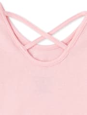 Baby And Toddler Girls Mix And Match Sleeveless Cross Back Tank Top